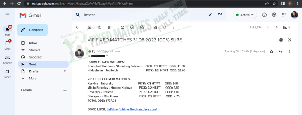 Best HALF TIME FULL TIME fixed matches 100% sure